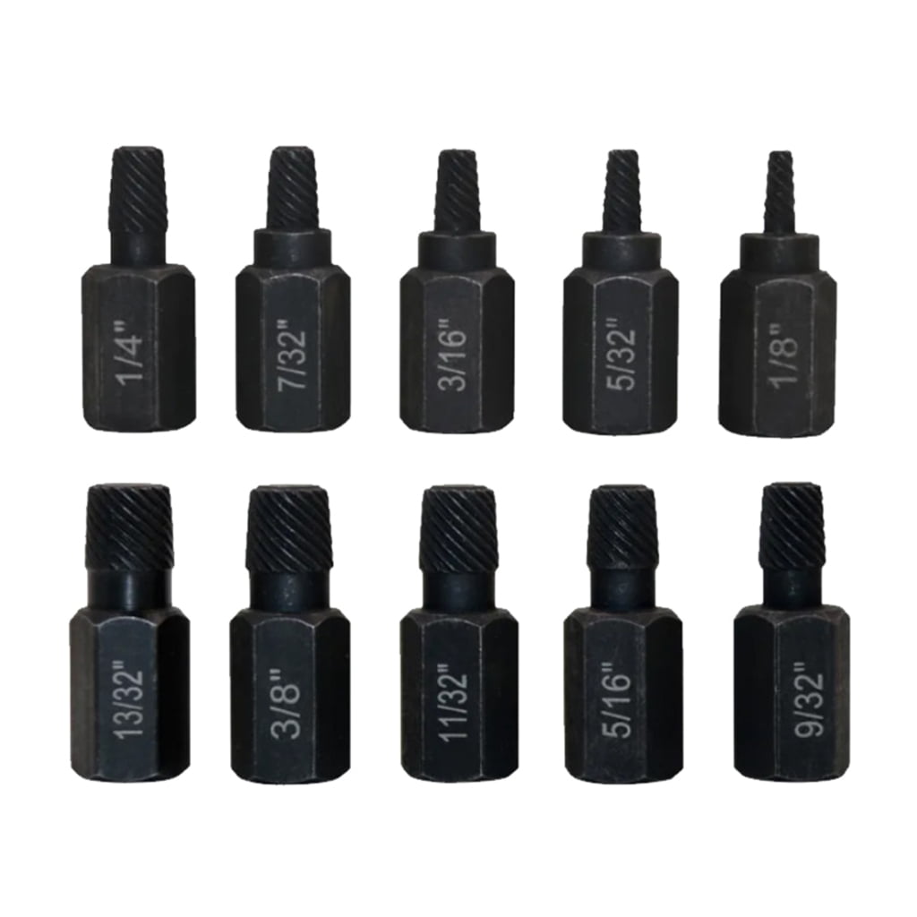 Ywmsfl 10 Pcs Damaged Screw Extractor Easy Out Stripped Screw Remover ...