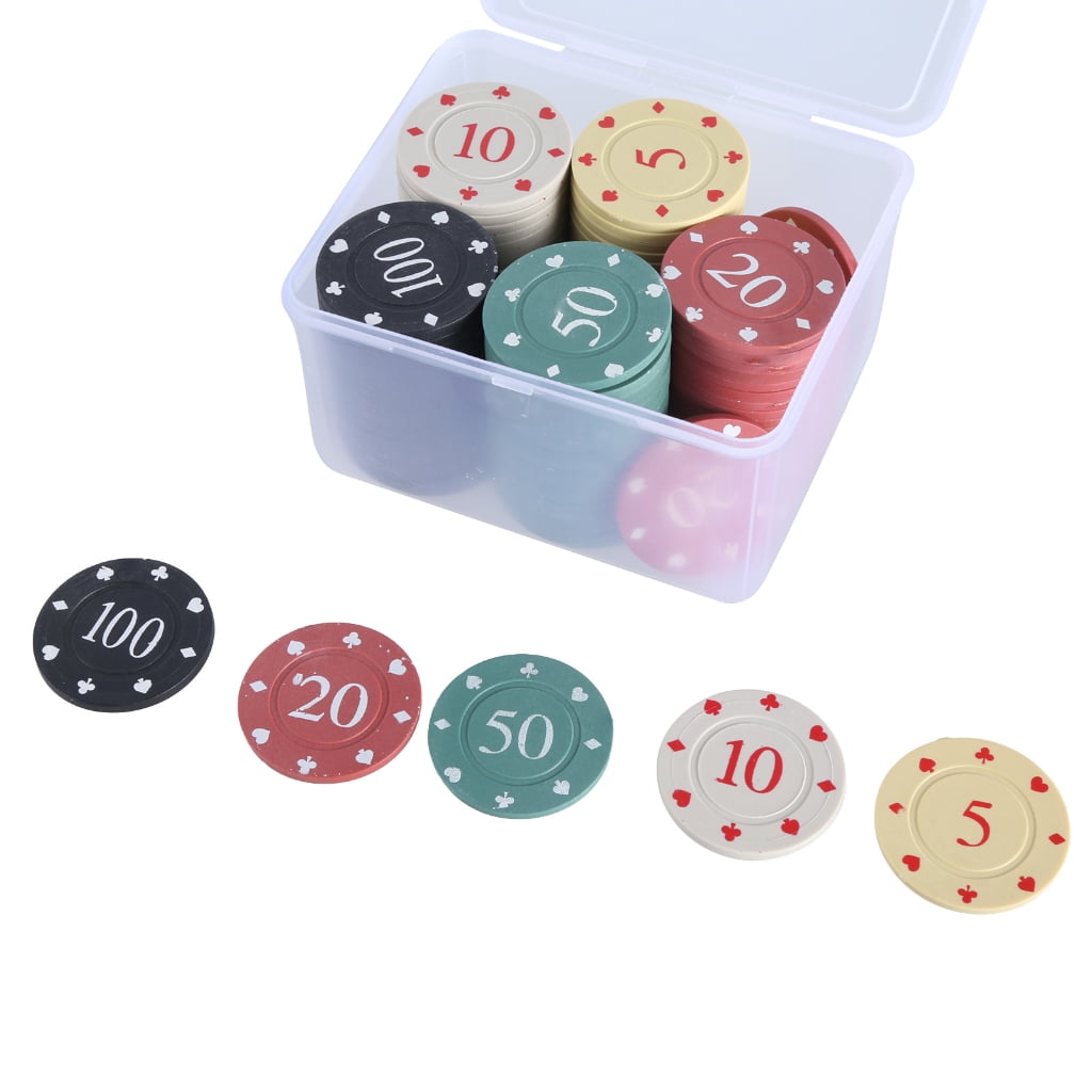 Ywmsfl 100Pcs Plastic Casino Poker Chip Roulettes Game Bingo Chip with ...