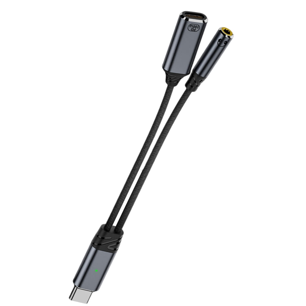 Ywmsfl 100W Fast Charging Double Head USB C Splitter Headphone Charger ...