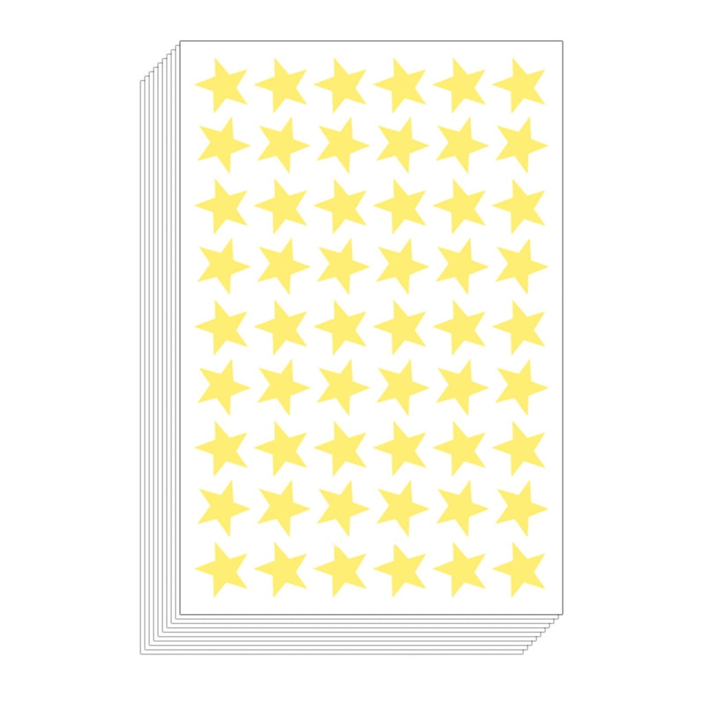 Ywmsfl 10Pcs Colorful Reward Stickers Assorted Star and Heart Stickers ...