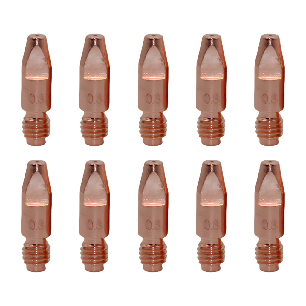 Ywmsfl 10Pcs MIG Welding Nozzle Contact Tip Gas Connectors Holder Torch 0.8/1.0/1.2mm - Walmart.com