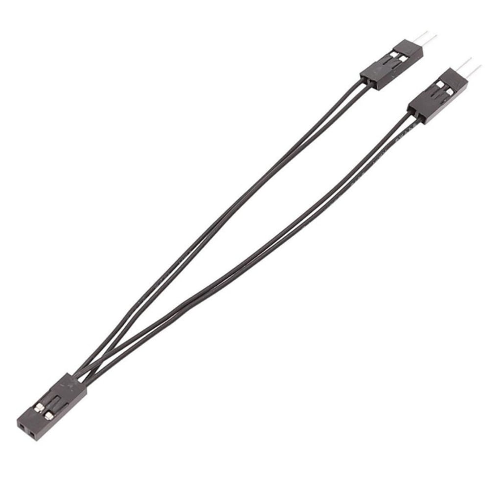 Ywmsfl 10cm Duponts Connectors Wire 2.54mm 2Pin Female to Two Male for ...