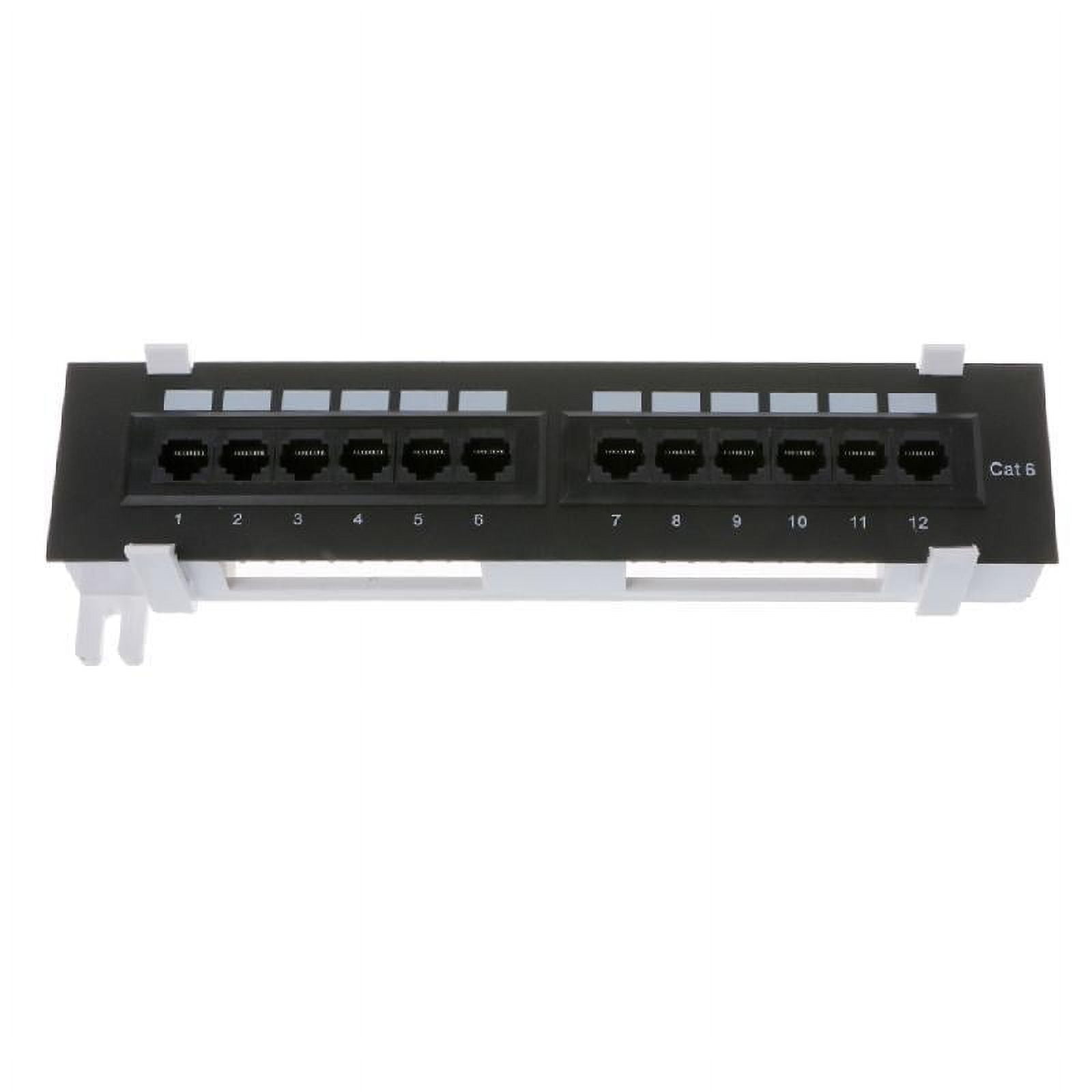 Ywmsfl 12-Port Panel Rack Mount Cable Management For Cat5e/Cat6 RJ45 ...