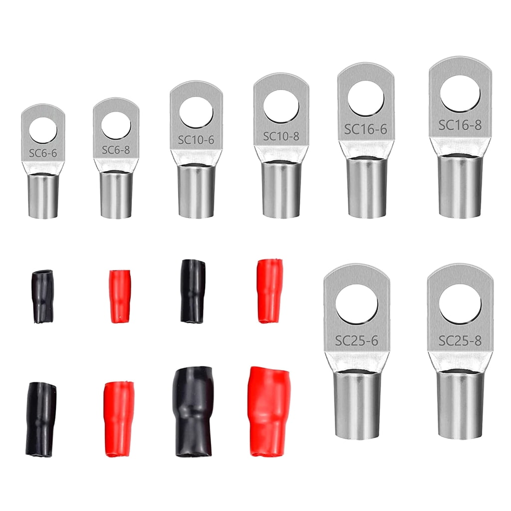 Ywmsfl 120pcs Cable Lug set Tube Cable Lugs Cable Lugs Set with Storage ...