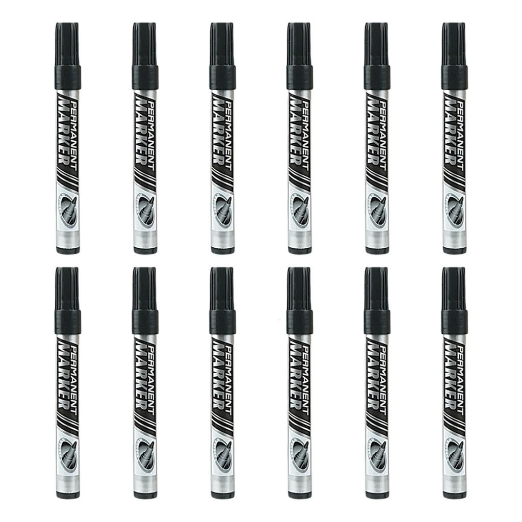 Ywmsfl 12Pcs 0.7mm Fine Tip Permanent Markers For Labeling Writing On ...