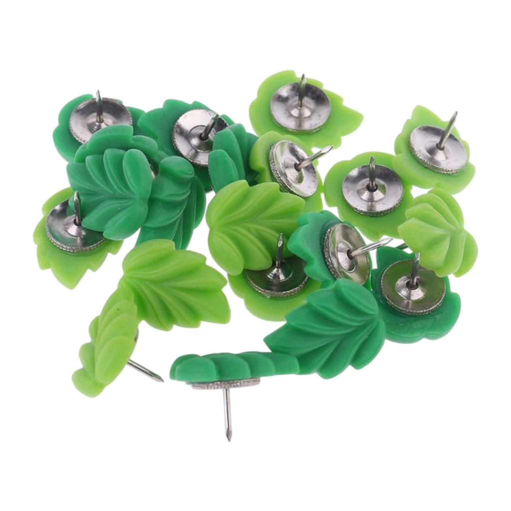 Ywmsfl 20/30/50Pcs Leaf Shaped Push Pin Cork Notice Board Thumb Tacks ...