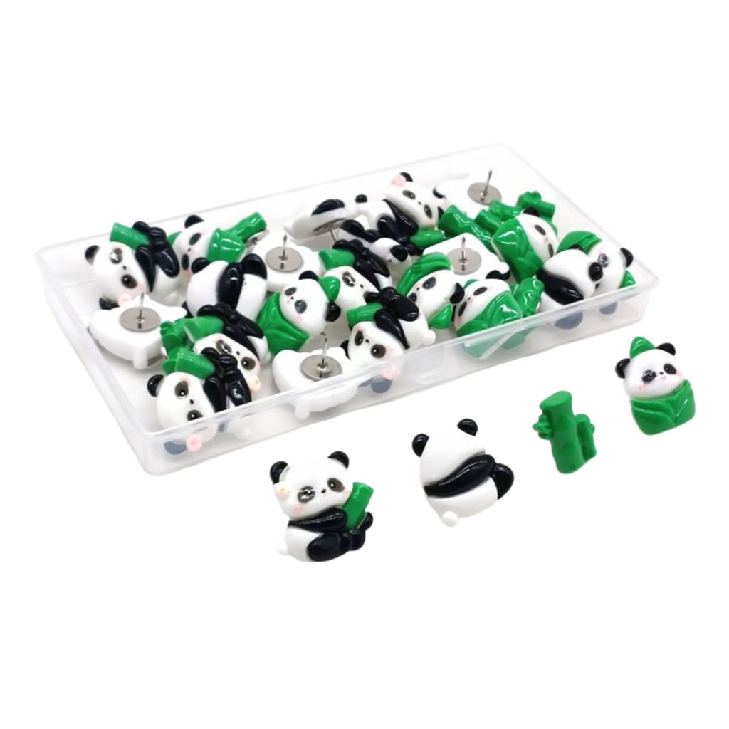 Ywmsfl 20/30Pcs Panda Push Pins Cork Notice Board Pushpin Decorative ...