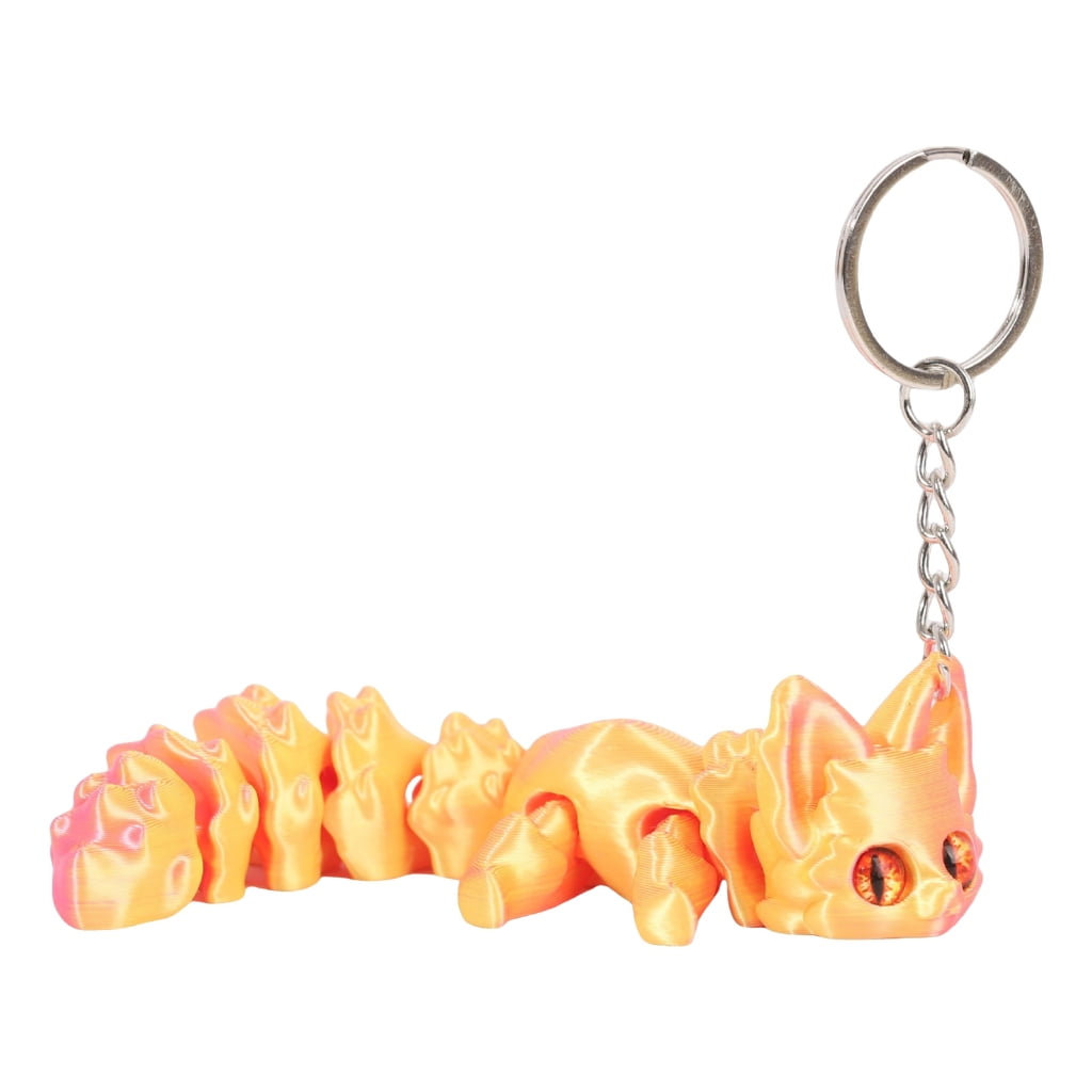 Ywmsfl 3D Printed Foxes Keychain Pendant Decorative Bag Charm Keyring ...