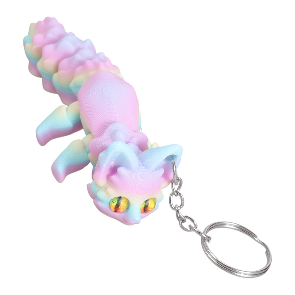 Ywmsfl 3D Printed Foxes Keychain Pendant Decorative Bag Charm Keyring ...