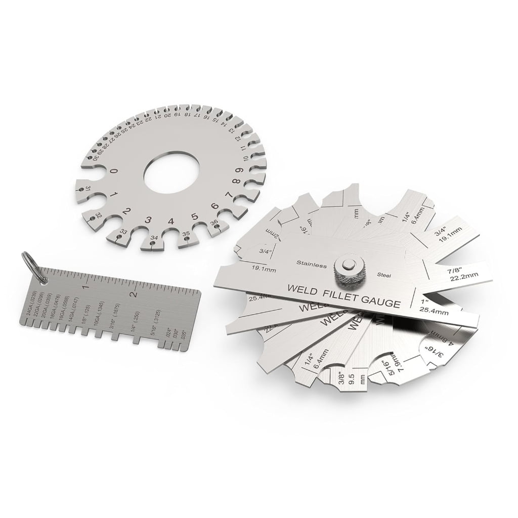 Ywmsfl 3Pcs Stainless Measuring Tool Metal Sheet Guage Thickness Gauge ...