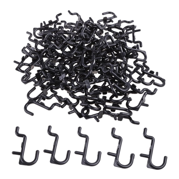 Ywmsfl 50 Pcs/100 Pcs Heavy Duty J Shape Peg Hook Plastic Pegboard Hook ...
