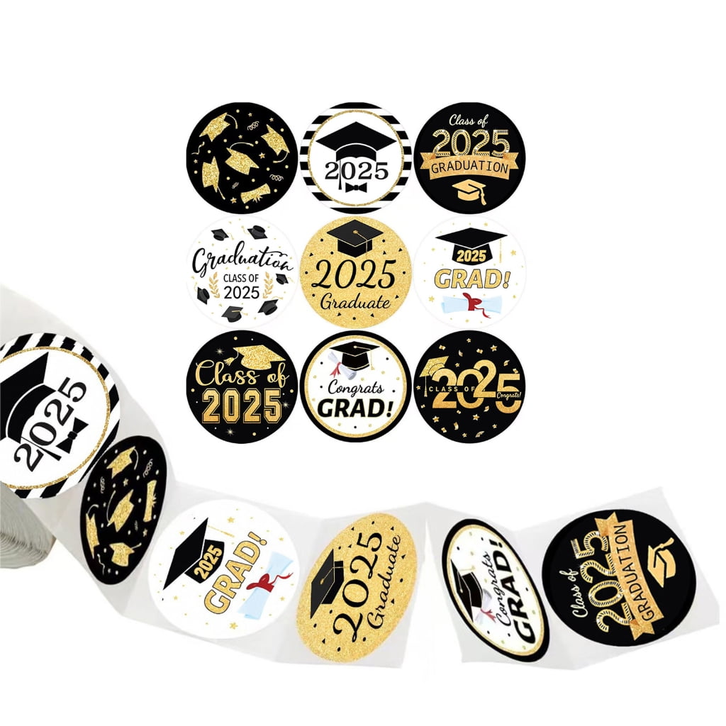 Ywmsfl 500Pieces Class Of 2025 Graduation Sticker Self Adhesive Label ...