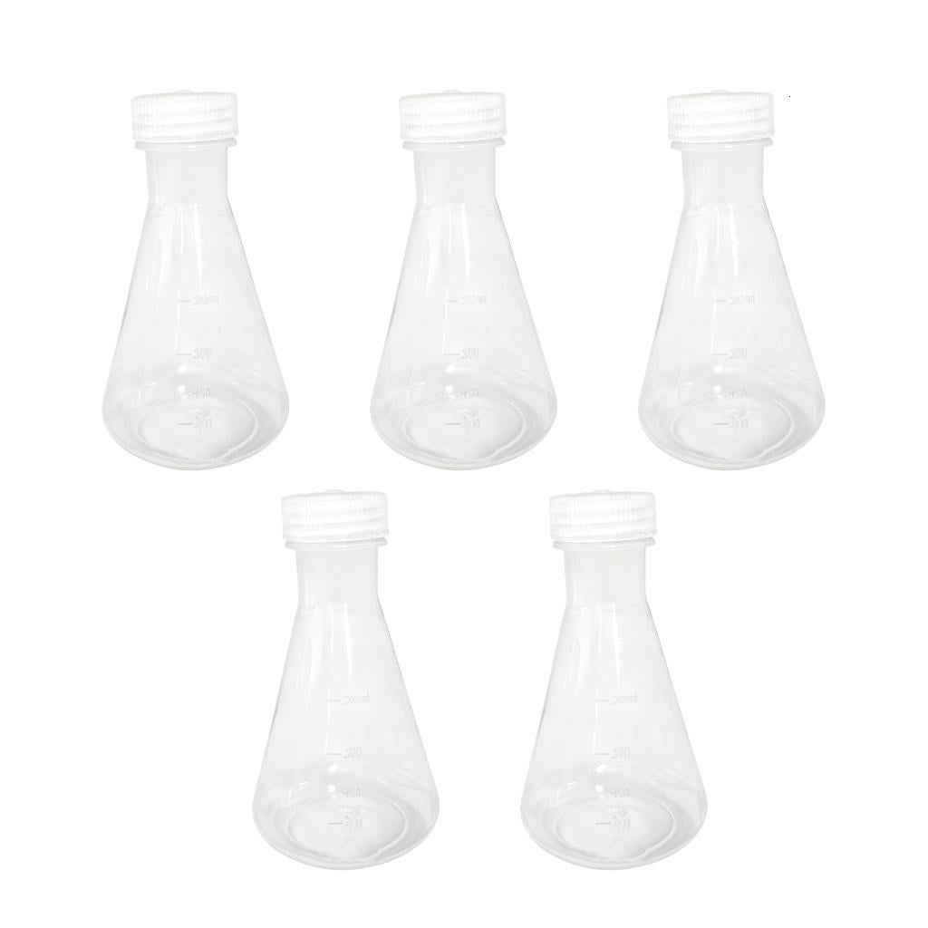 Ywmsfl 5Pcs Graduated Laboratory Flasks with Leakproof Lid Clear ...