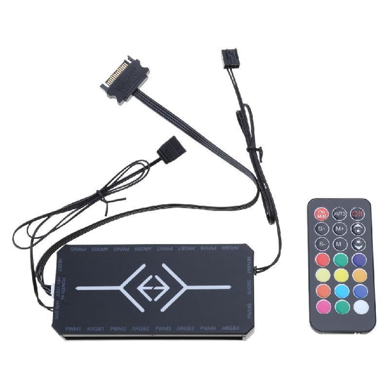 Ywmsfl ARGB Fan 5V 3PIN ARGB 4PIN Case Fan Controller Power Input 8 ...