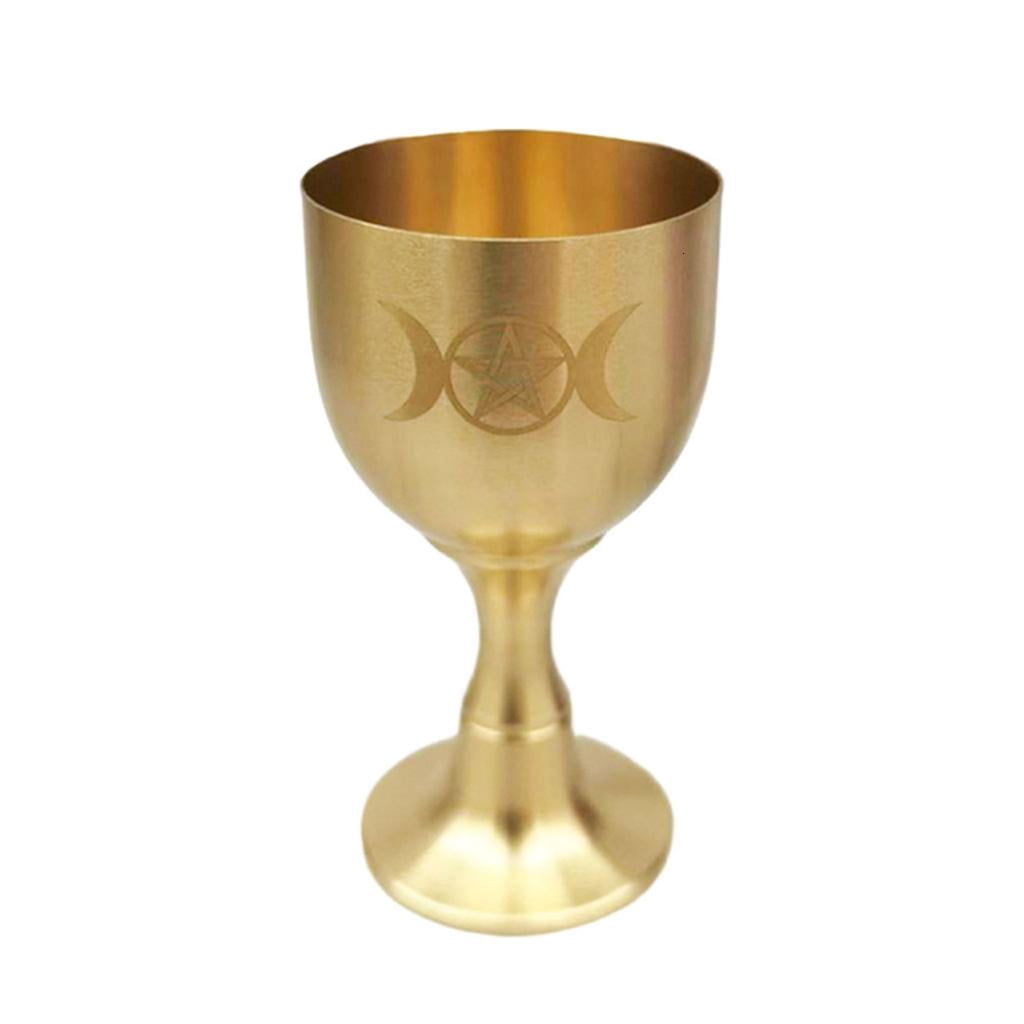 Ywmsfl Brasses Goblet With Moons And Star Pattern Pentagrams Chalice ...