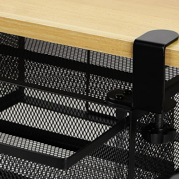 Ywmsfl Carbon Steel Under Table Slide Out Organizer Shelf for Documents ...