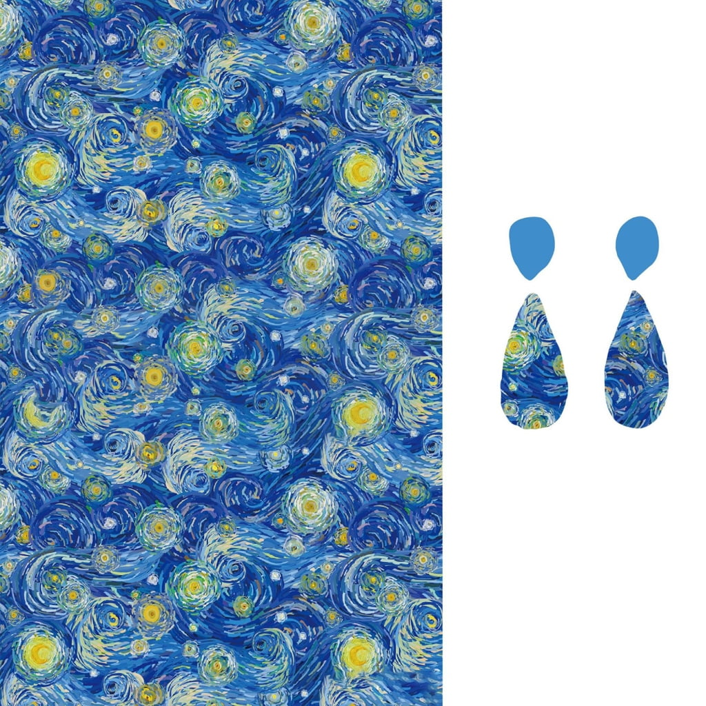 Ywmsfl Clay Earrings Transfer Paper Paint Series Transfer Paper Sheets ...