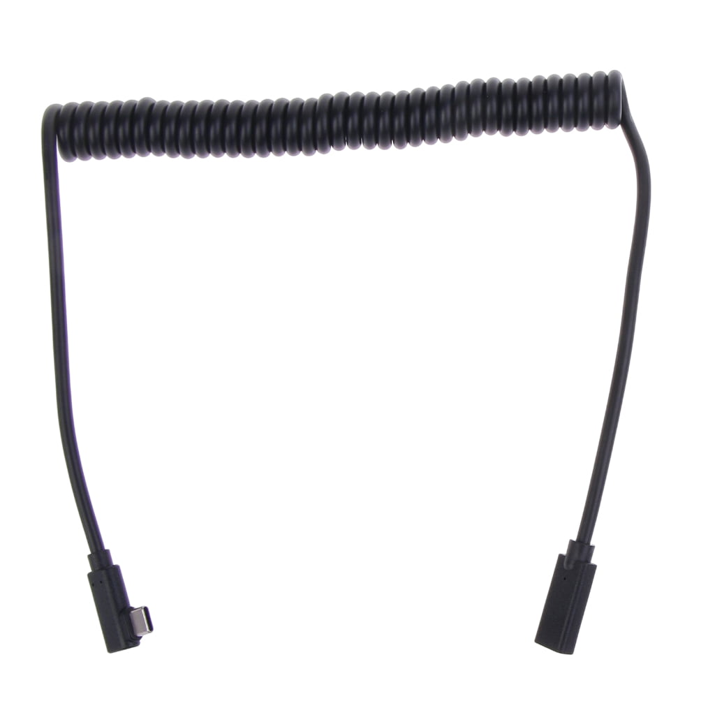 Ywmsfl Coiled Type-C Male to Female Data Cable 5A usbC OTG Spring ...