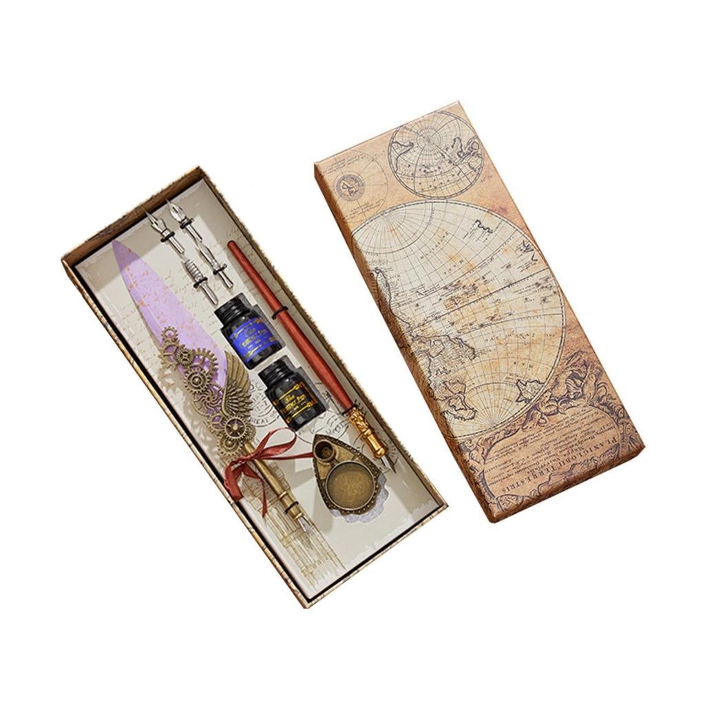 Ywmsfl Cool Quill Pen Pen Calligraphy Pen Set Fountain Dip Pen and Ink ...