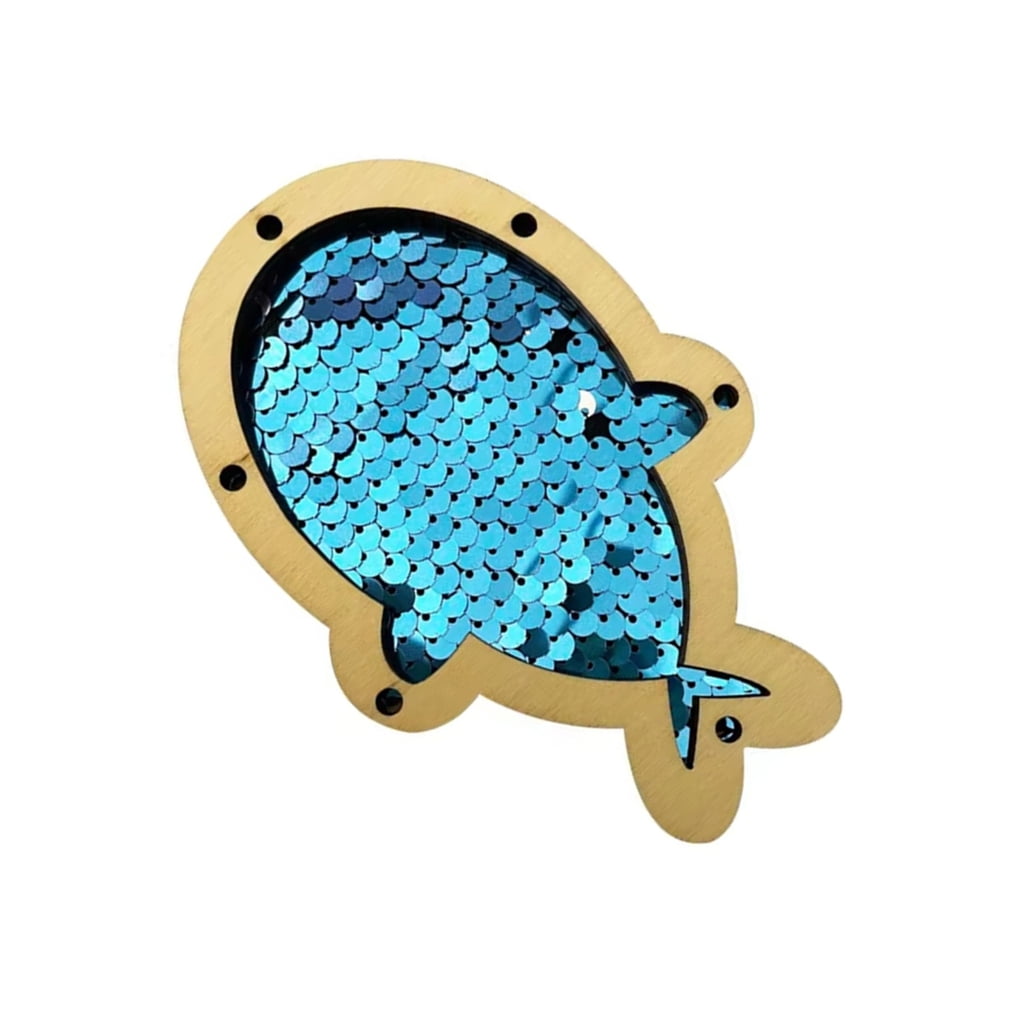 Ywmsfl Creative Sequined Fish for Sensory Busy Boards Making for Boys ...