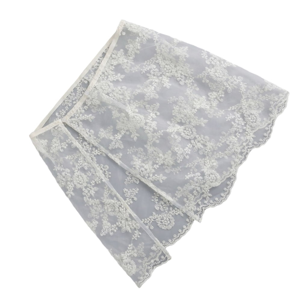 Ywmsfl Embroidery Flower Lace Sheer Half Skirt Hip Scarf Women ...