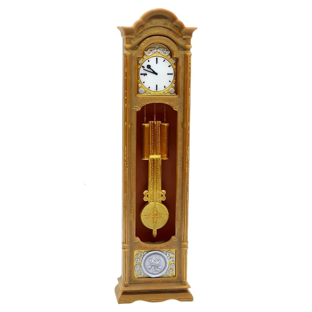 Ywmsfl Functional 1:12 Scale Dollhouses Chiming Clock Model Materials ...