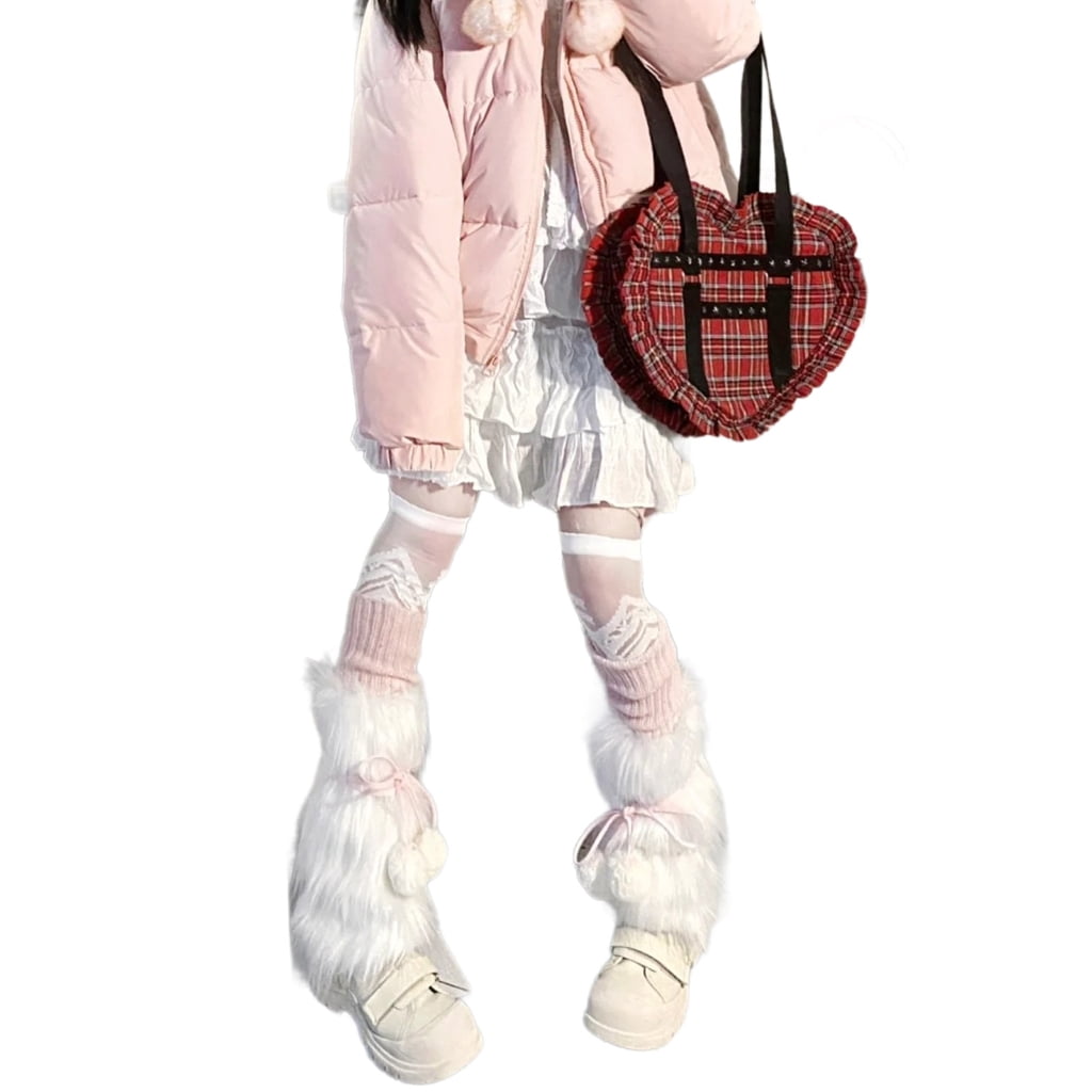 Ywmsfl Fuzzy Faux Furs Leg Warmers Furs Long Cuffs Has Elastic Pair ...