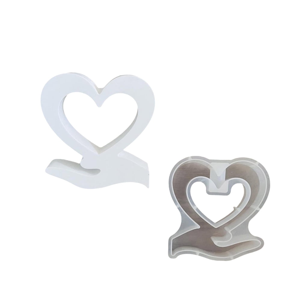 Ywmsfl Heart Shaped Tube Vase Molds Epoxy Resins Molds Handmade Vase ...