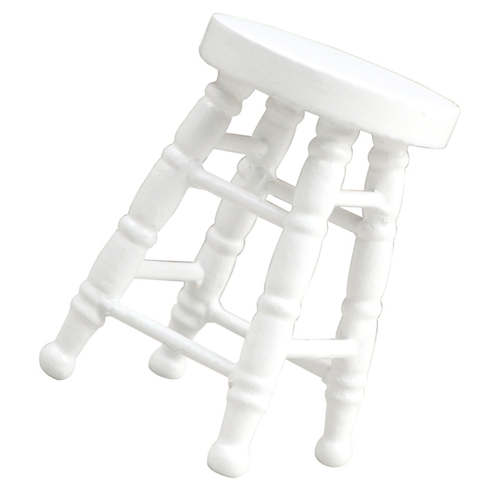 Ywmsfl Miniatures Wood Stool Model Doll House Display Stool Realistic ...
