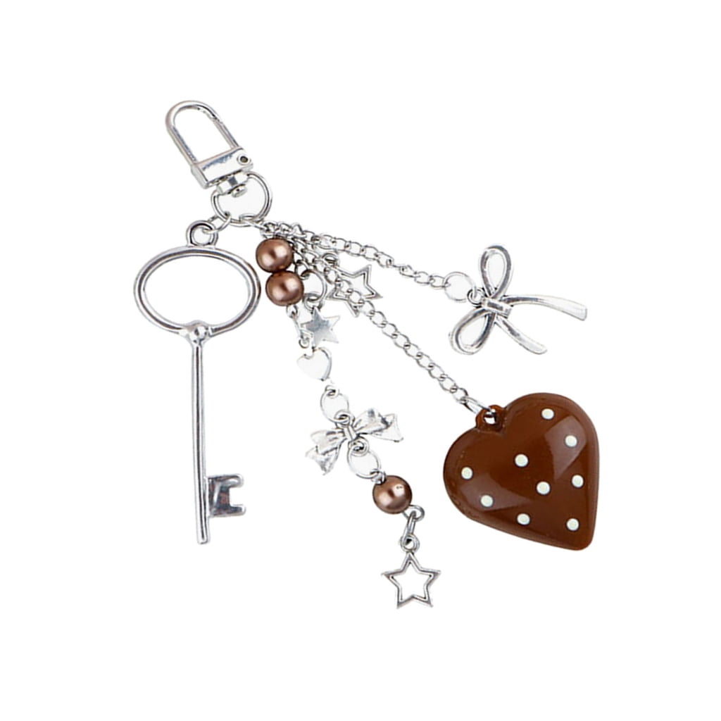 Ywmsfl Modern Heart Bag Charm Keychain Pendan Versatile Use for Various ...