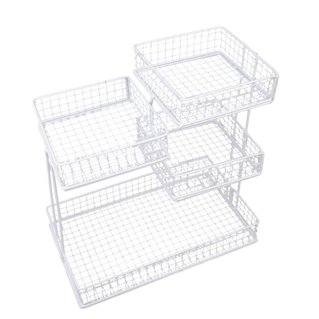 Ywmsfl Modular Metal Makeup Storage Systems 4 Shelves Compact Space ...