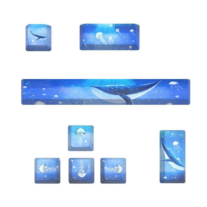 Ywmsfl PBT Keycaps 5 Sides Dye-subbed for Spacebar 6.25U ESC Enter Keys ...