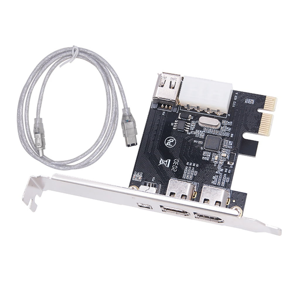 Ywmsfl PCIe 1X 4 Port 6Pin Expansion Card PCIE 1394 Chipset Adapter ...