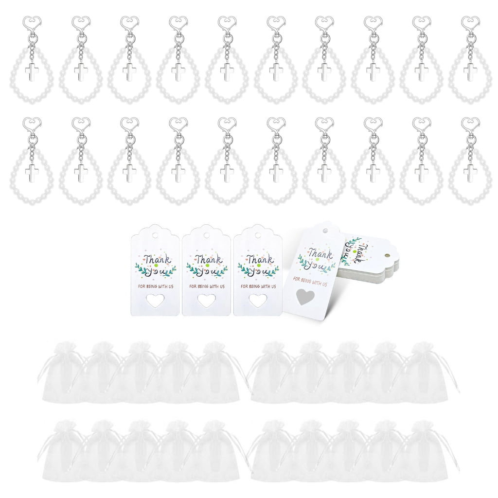 Ywmsfl Pack Of 20 Crosses Beads Baptisms Favors Stylish Baby Baptisms ...