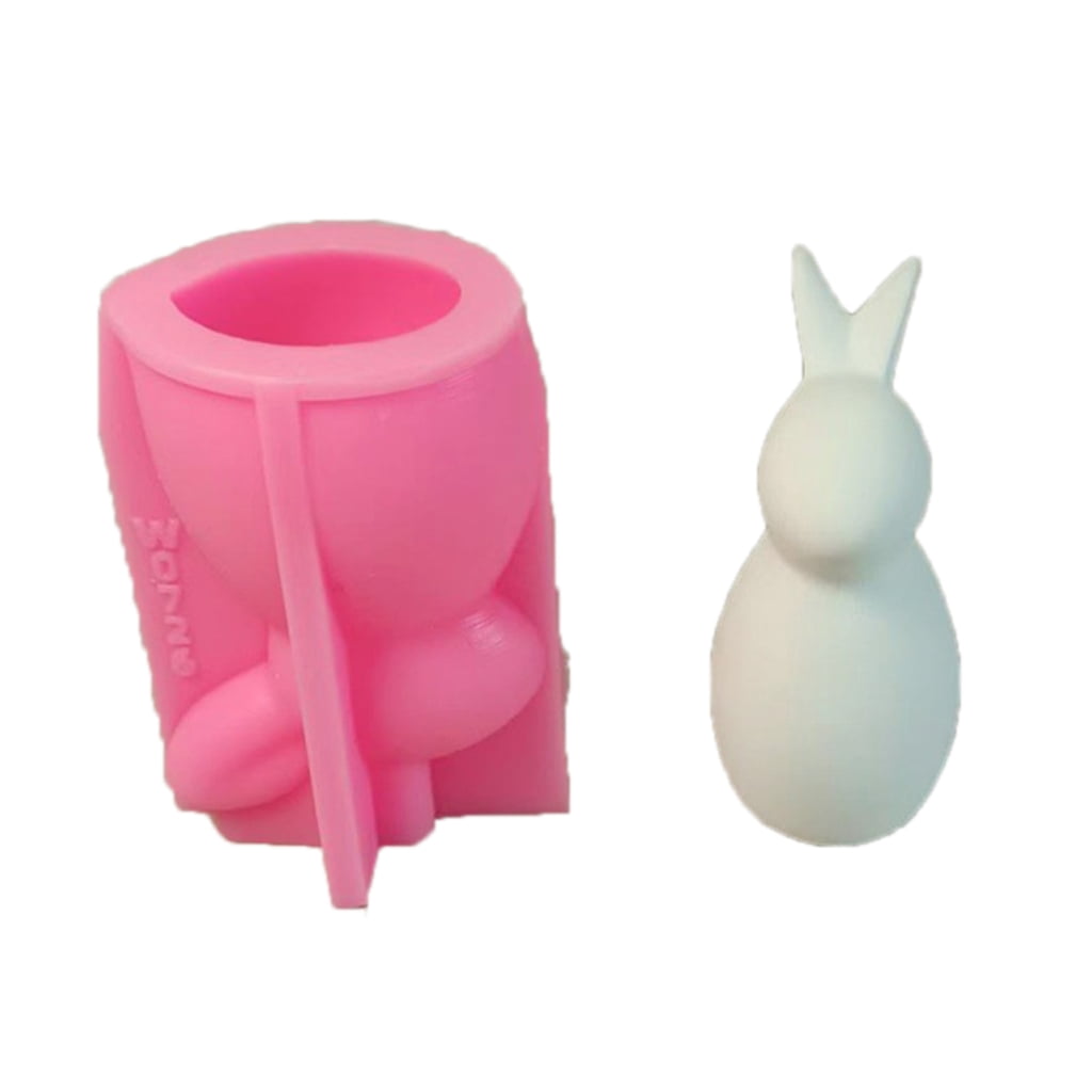 Ywmsfl Rabbits Silicone Candle Molds for Epoxy Resin Candle Soap ...