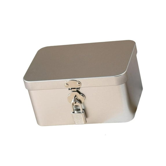 Ywmsfl Retro Locking Tin Box With Key for Secure Storage Home Office ...