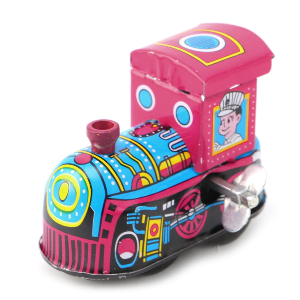 Ywmsfl Retro Train Reminiscence Children Vintage Tin Toy Clockwork ...