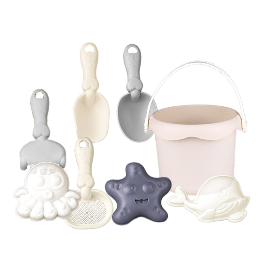 Ywmsfl Sand Bucket Playset Toy with Shovel Kids Beach Sandplay Bucket ...