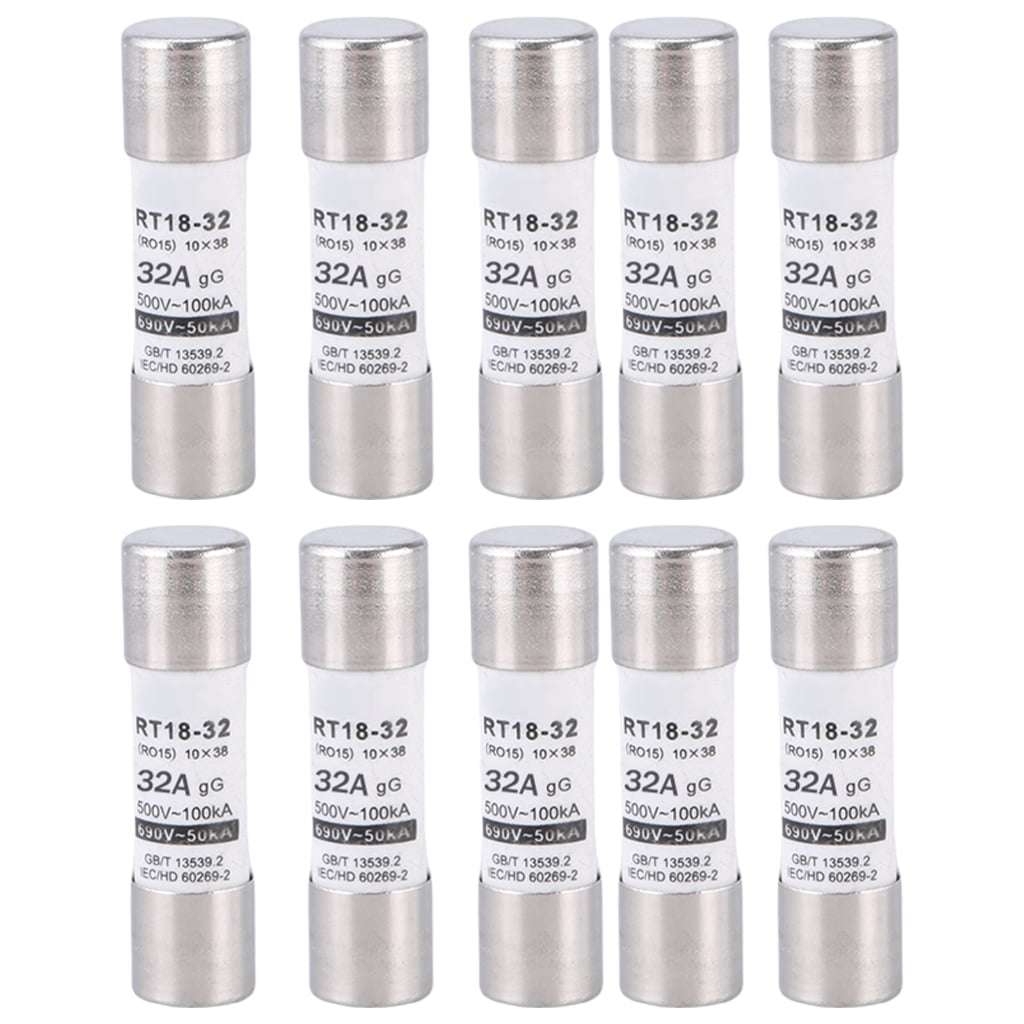 Ywmsfl Set of 10 Neozed Fuses Ceramic Metal Fuses Essential Overload ...