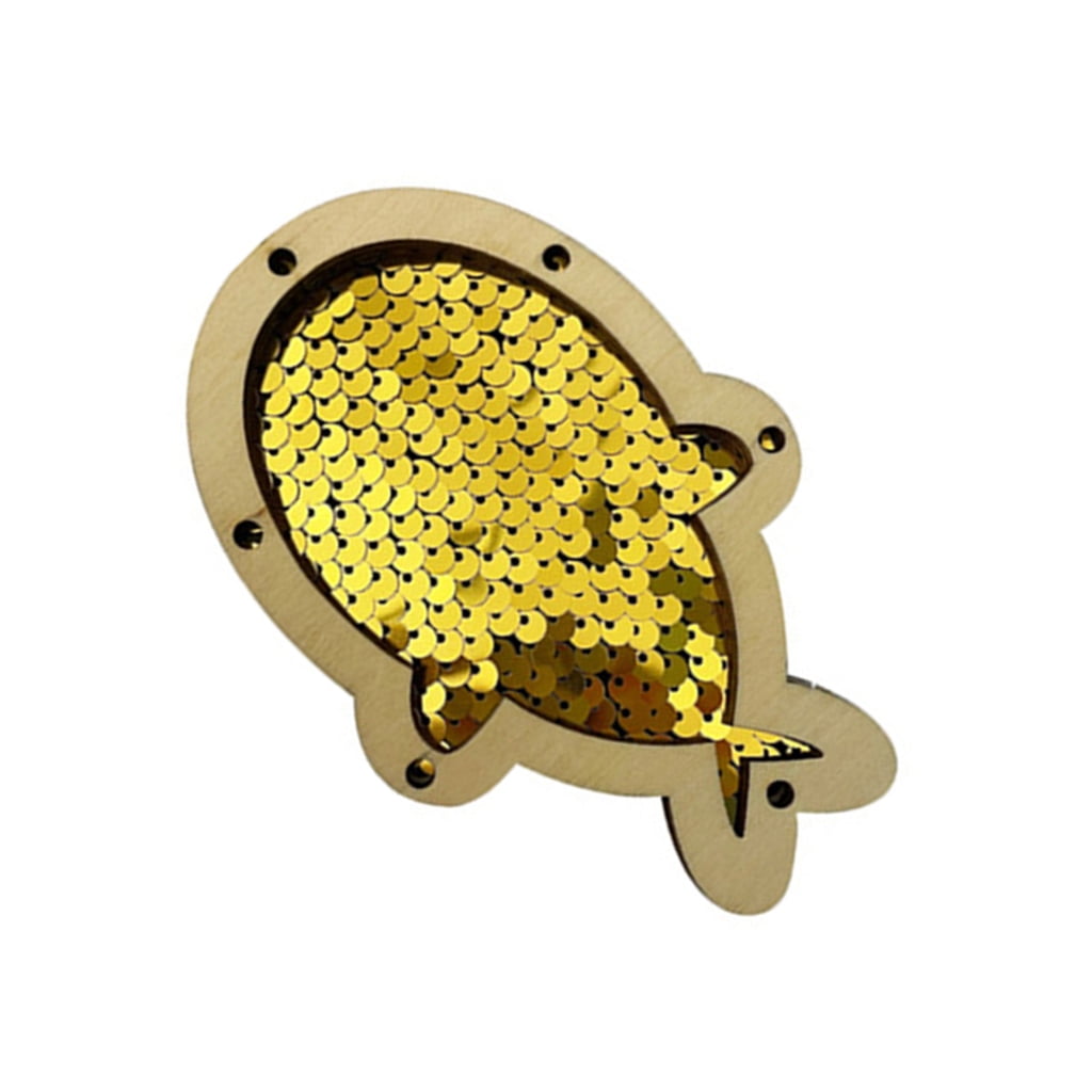 Ywmsfl Shimmering Sequins Fish for Busy Boards Making Children Fine ...