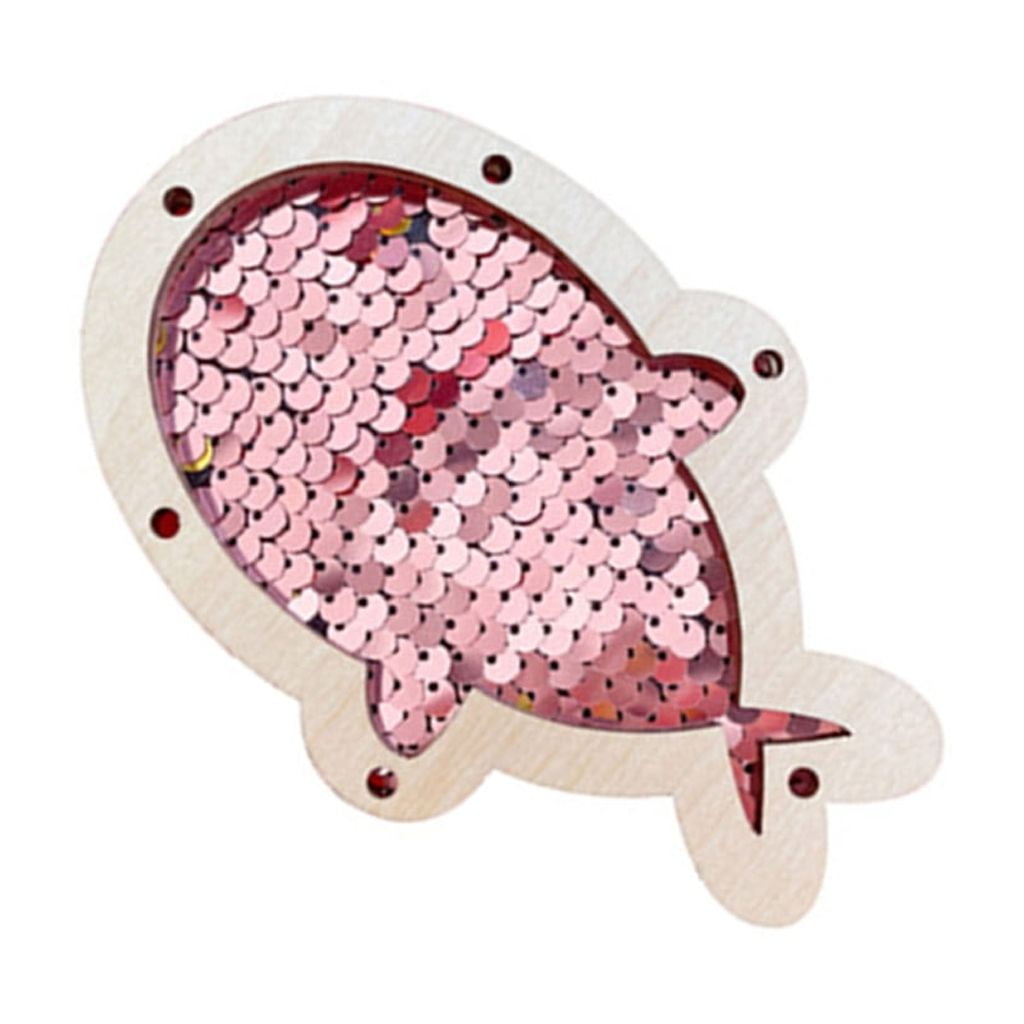 Ywmsfl Shimmering Sequins Fish for Busy Boards Making Children Fine ...
