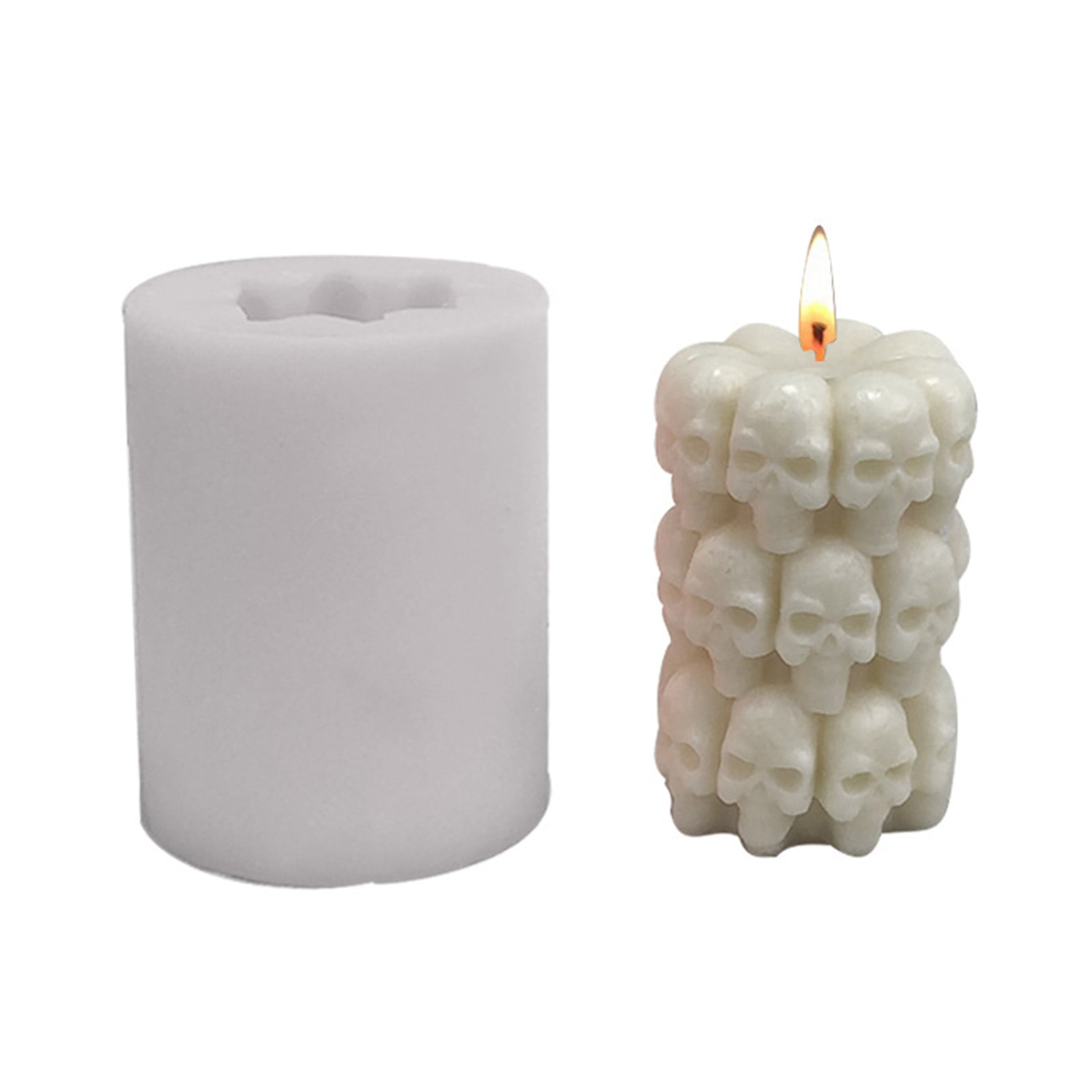 Ywmsfl Skull Candle Mold Candles Resin Casting Homemades Wax Making DIY ...
