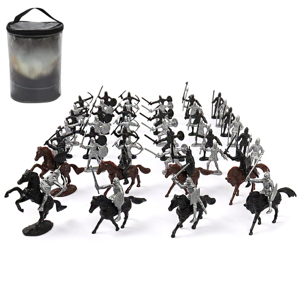 Ywmsfl Soldier Warrior Horse Figurine Middle Age Model Figure ...