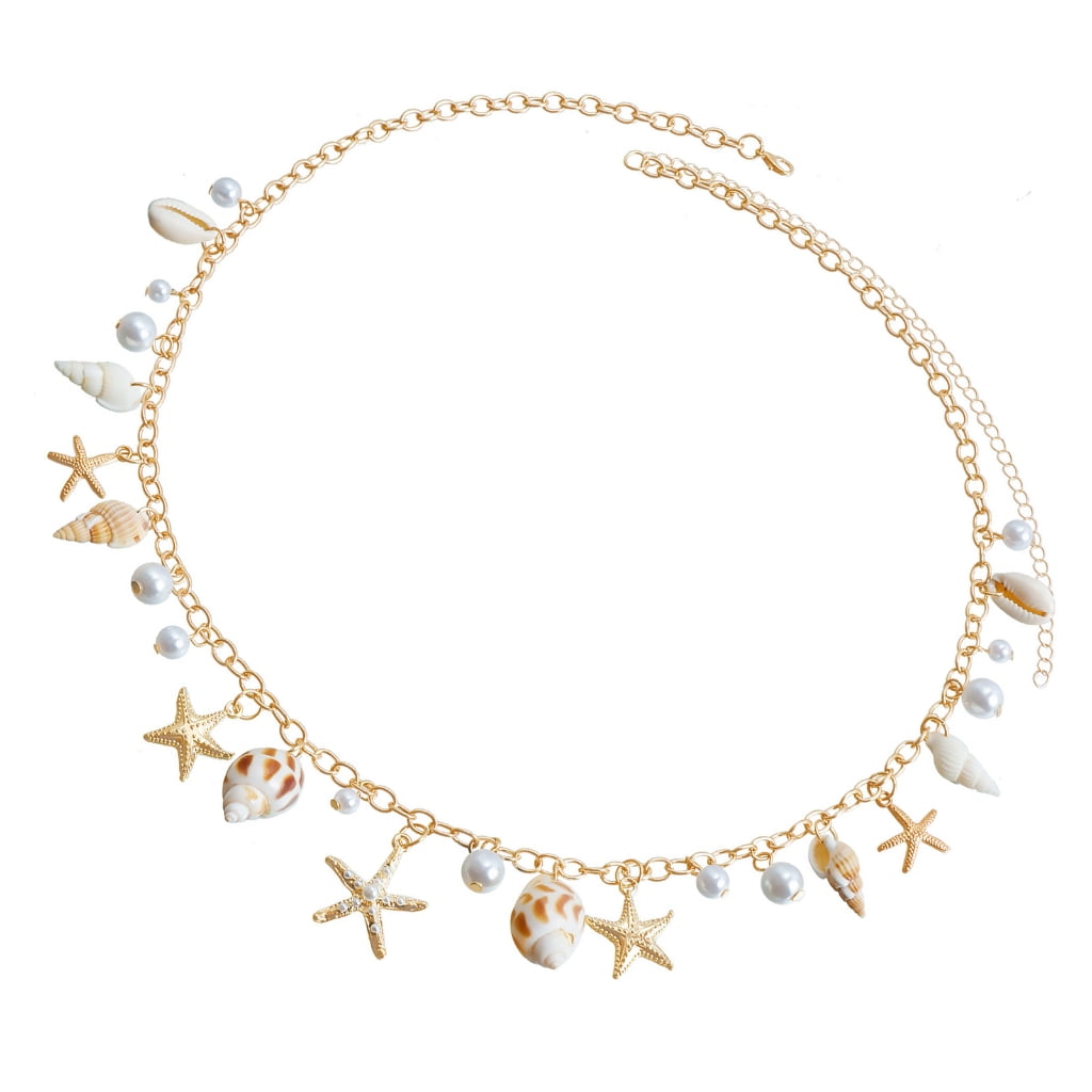 Ywmsfl Stylish Sea Shell Waist Accessory Decorative Waist Chain Belt ...