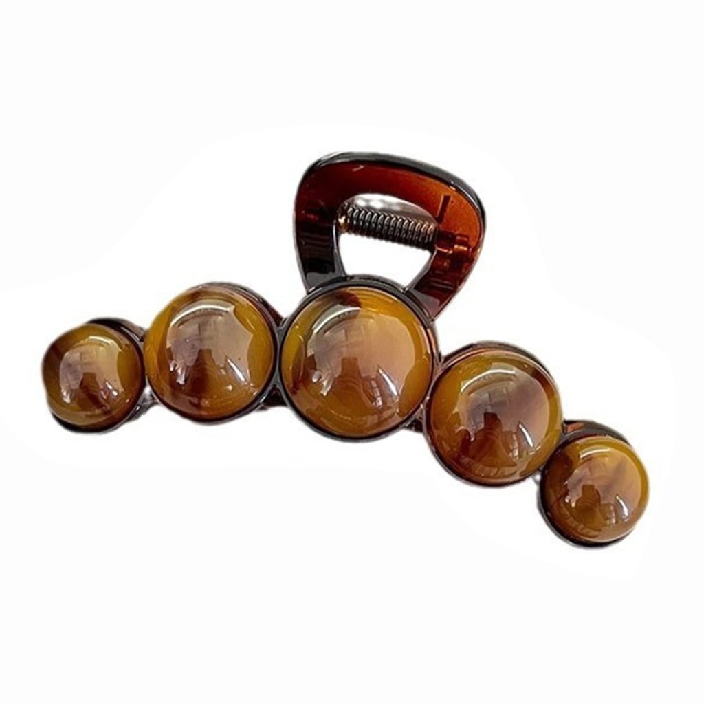 Ywmsfl Trendy Gradients Beaded Hair Clamp Jaw Clip Geometric Hair ...