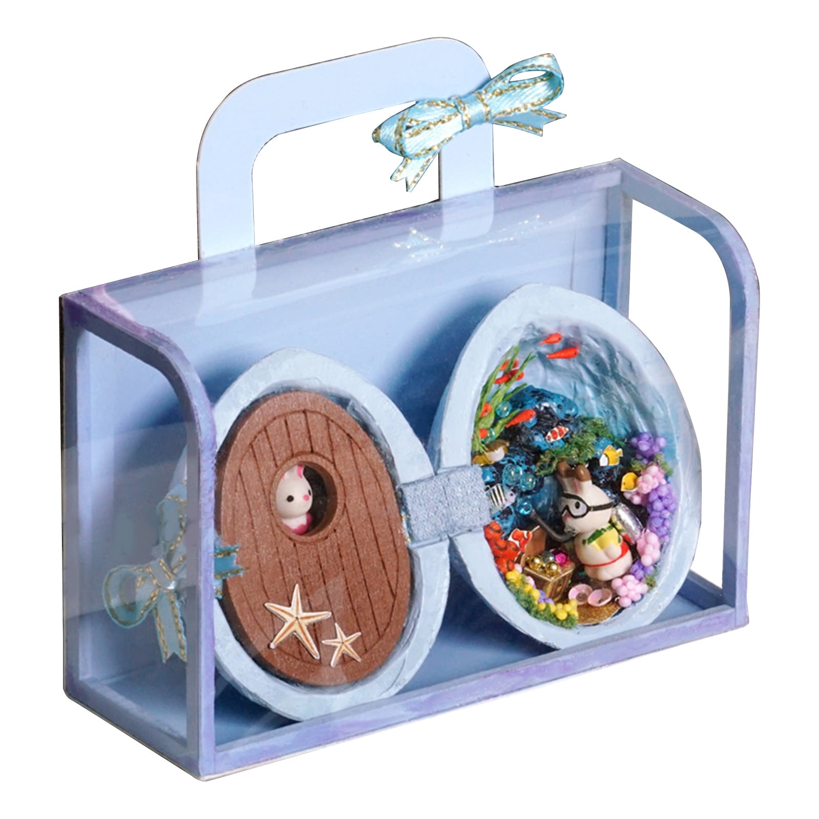 Ywmsfl Unfinished Wooden Handmade House Model Room Easy Assemble House ...