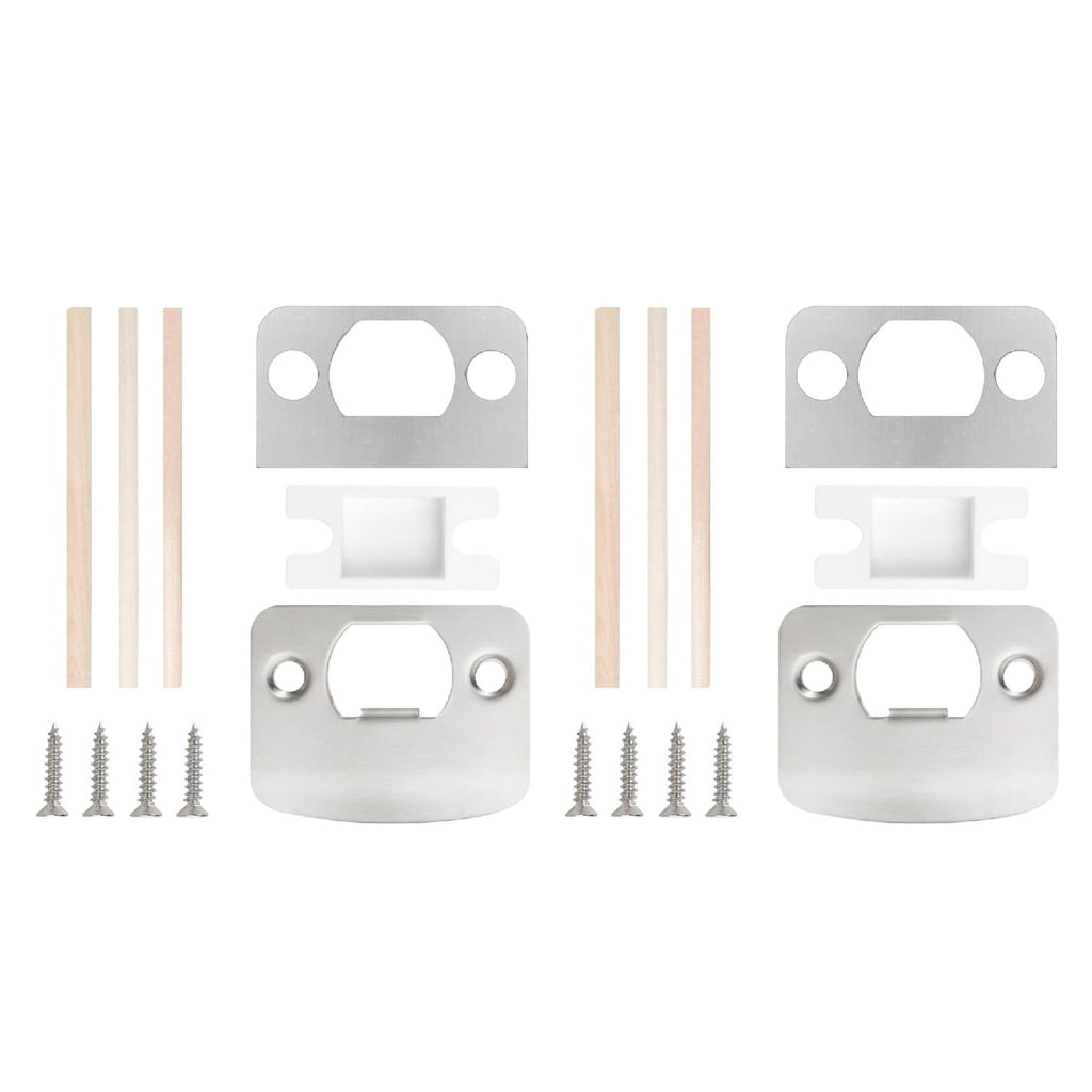 Ywmsfl Upgrades Door Latches Restores set Stainless Steel Strikes Plate with Space Shims Simple ...