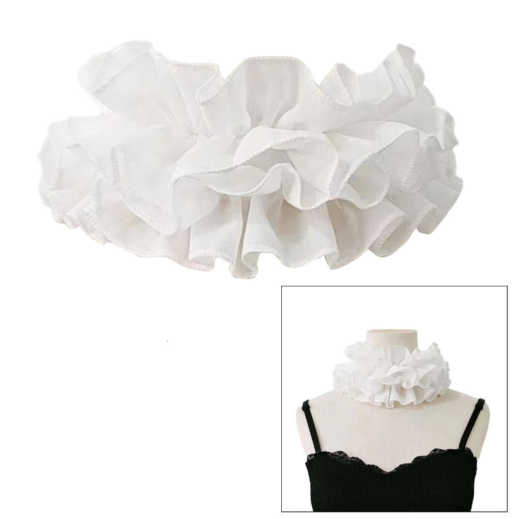 Ywmsfl Vintage Neck Ruff False Collar Ruffle Wrist Cuffs Victorians ...