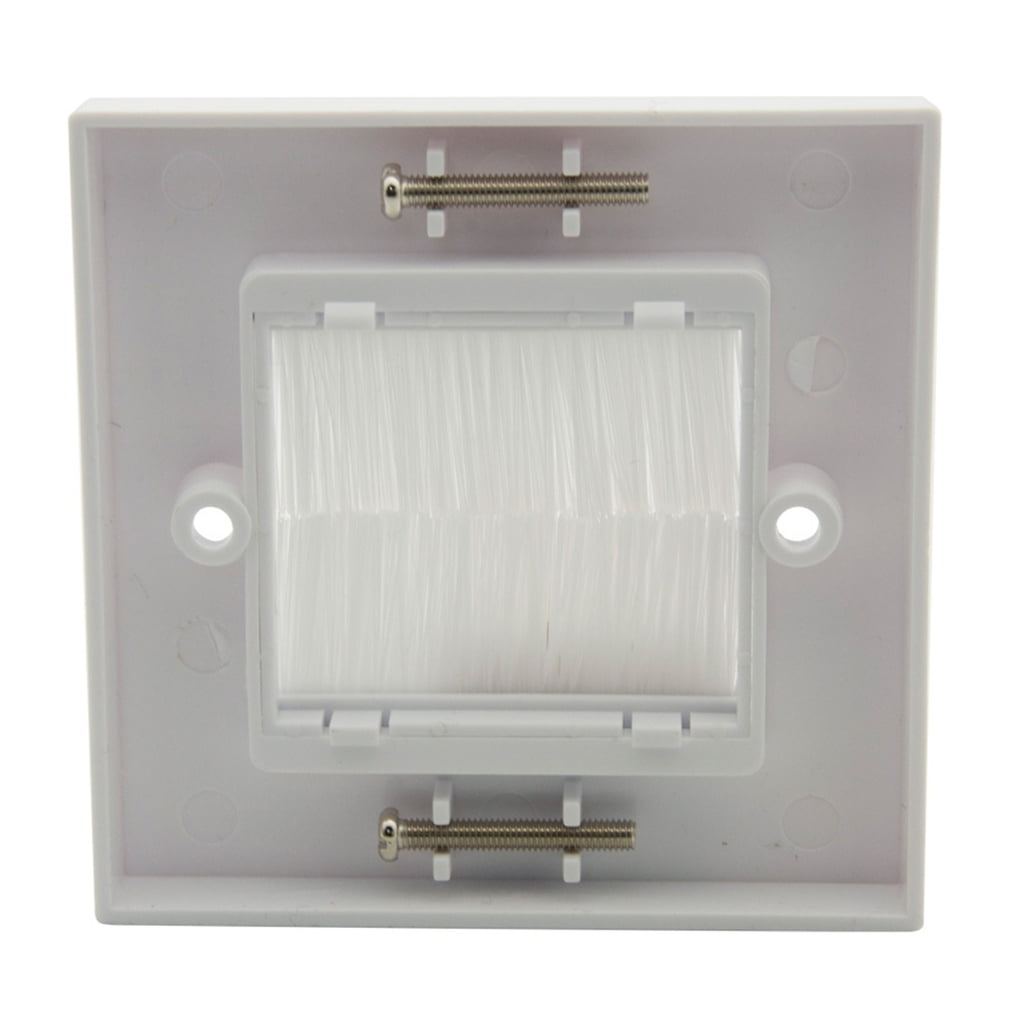 Ywmsfl Wall Outlet Cable Entry Plate Single Gang Bristles Brush Wall ...
