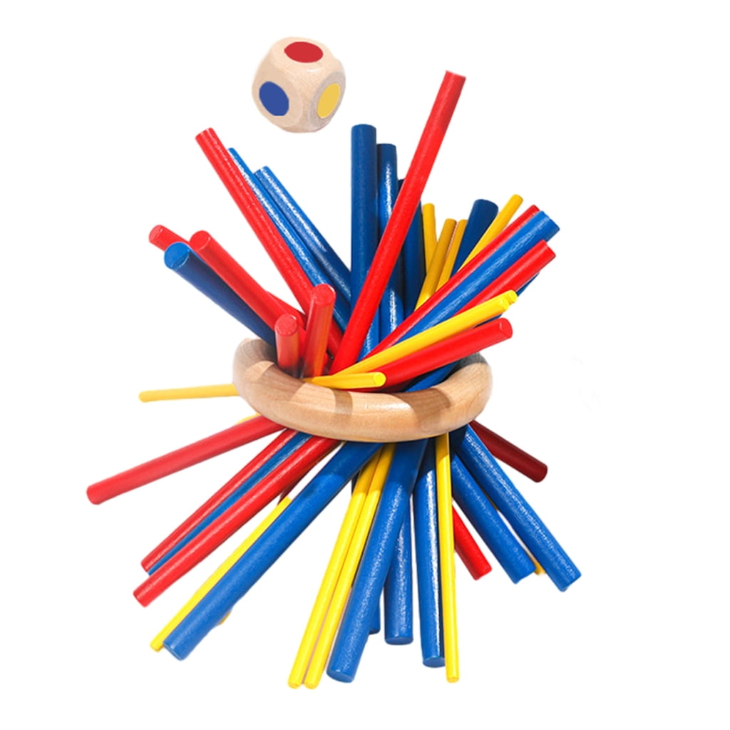 Ywmsfl Wooden Sticks and Dicing Playset for Children Fine Motor Skills ...